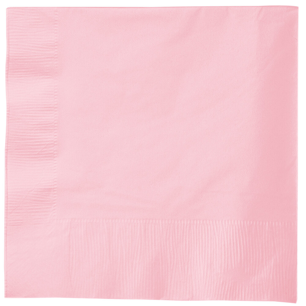 Creative Converting 58158B Classic Pink 3-Ply 1/4 Fold Luncheon Napkin ...