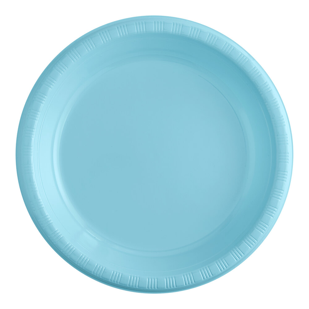 Creative Converting 28157031 10" Pastel Blue Plastic Plate - 20/Pack