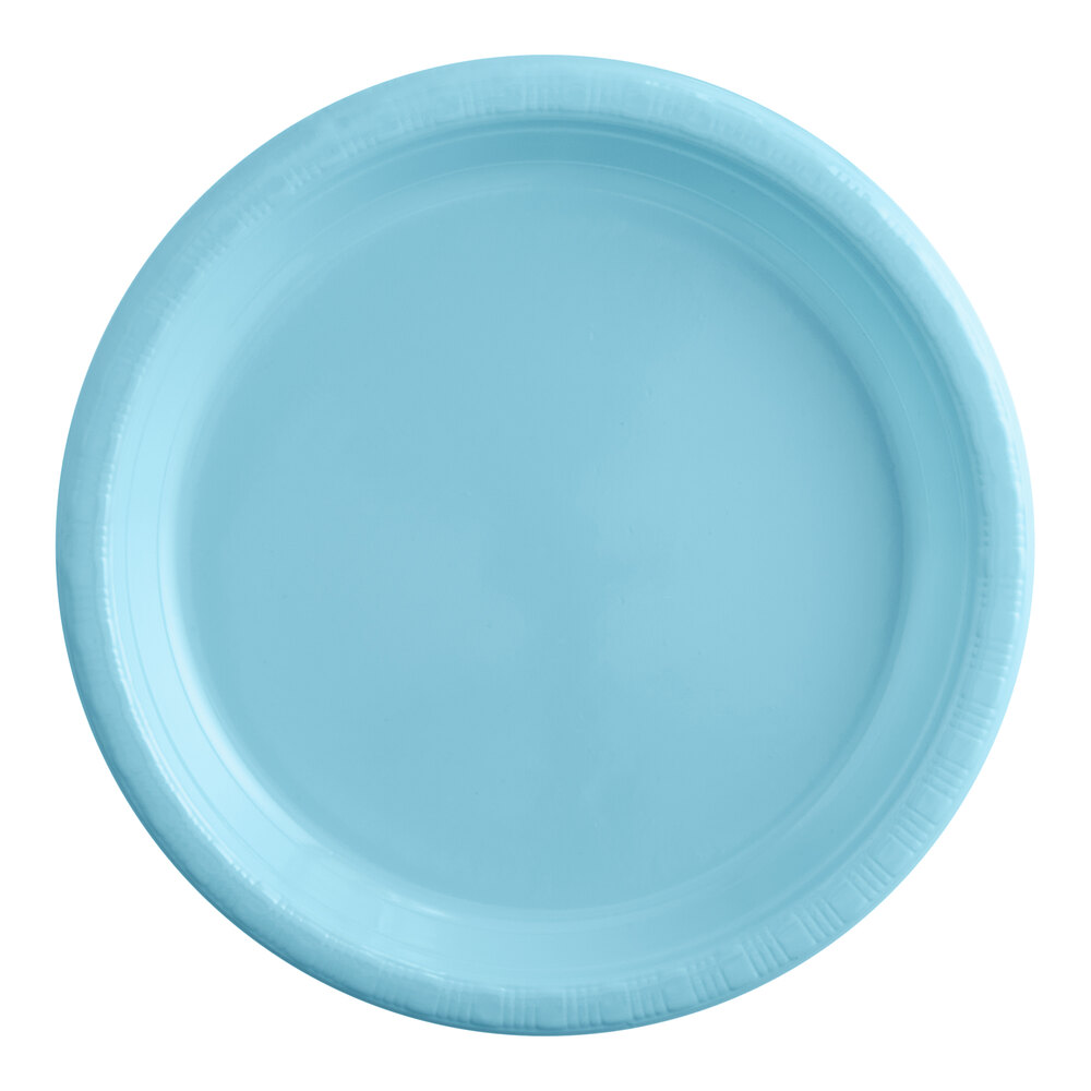 Creative Converting 28157011 7" Pastel Blue Plastic Plate - 20/Pack
