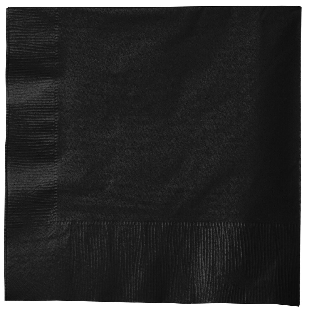 Creative Converting 58134B Black Velvet 3-Ply 1/4 Fold Luncheon Napkin ...