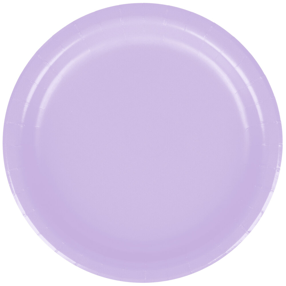 Creative Converting 79193B 7" Luscious Lavender Purple Paper Plate - 24 ...