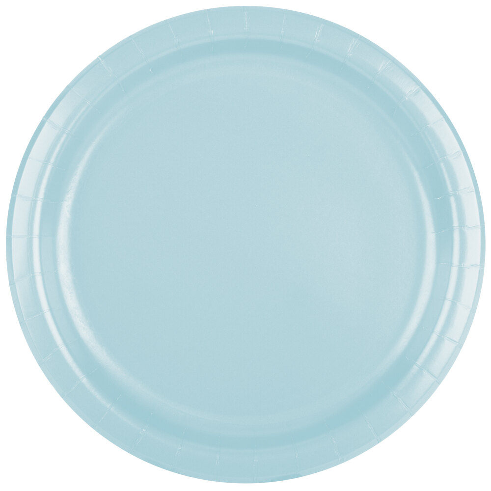 Creative Converting 47157B 9" Pastel Blue Paper Plate - 24/Pack