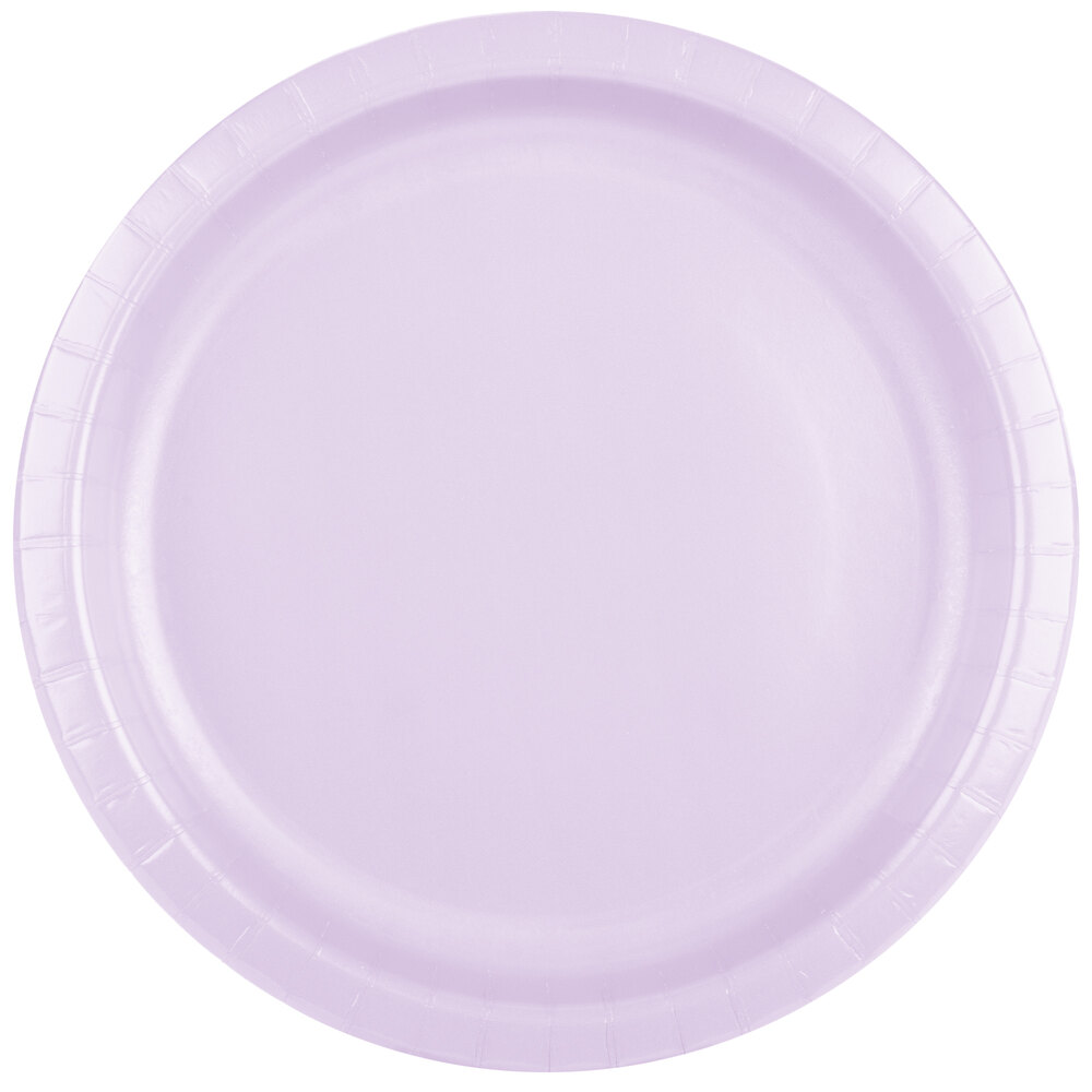 Creative Converting 47193B 9" Luscious Lavender Purple Paper Plate - 24 ...