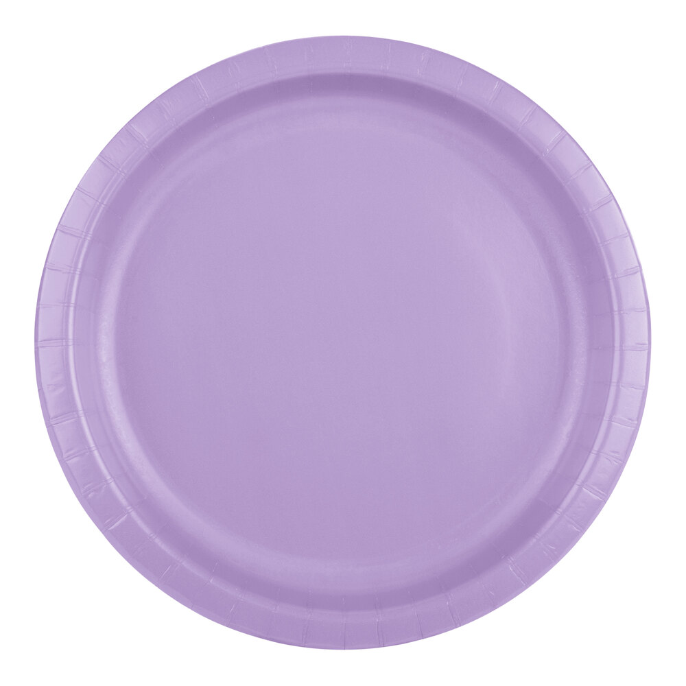 Creative Converting 50193B 10" Luscious Lavender Purple Paper Plate ...