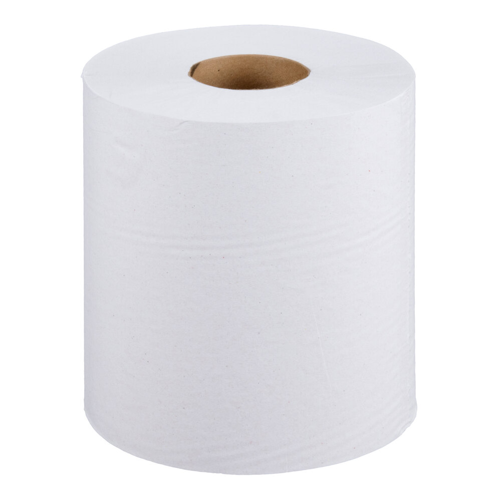Lavex 1-Ply White Center Pull Paper Towel 750' Roll - 6/Case
