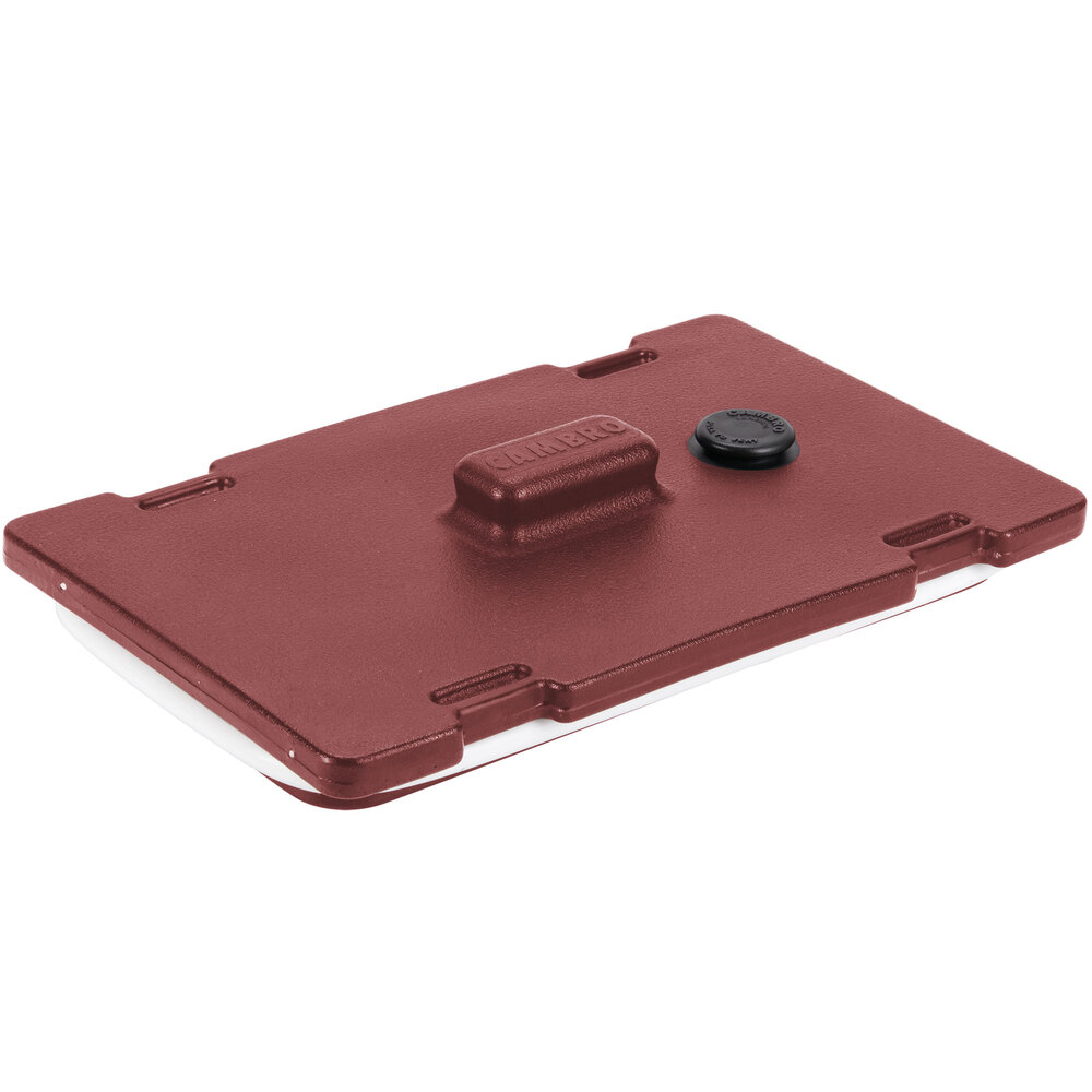 Cambro 6322402 Brick Red Camtainer® Lid with Vent and Gasket