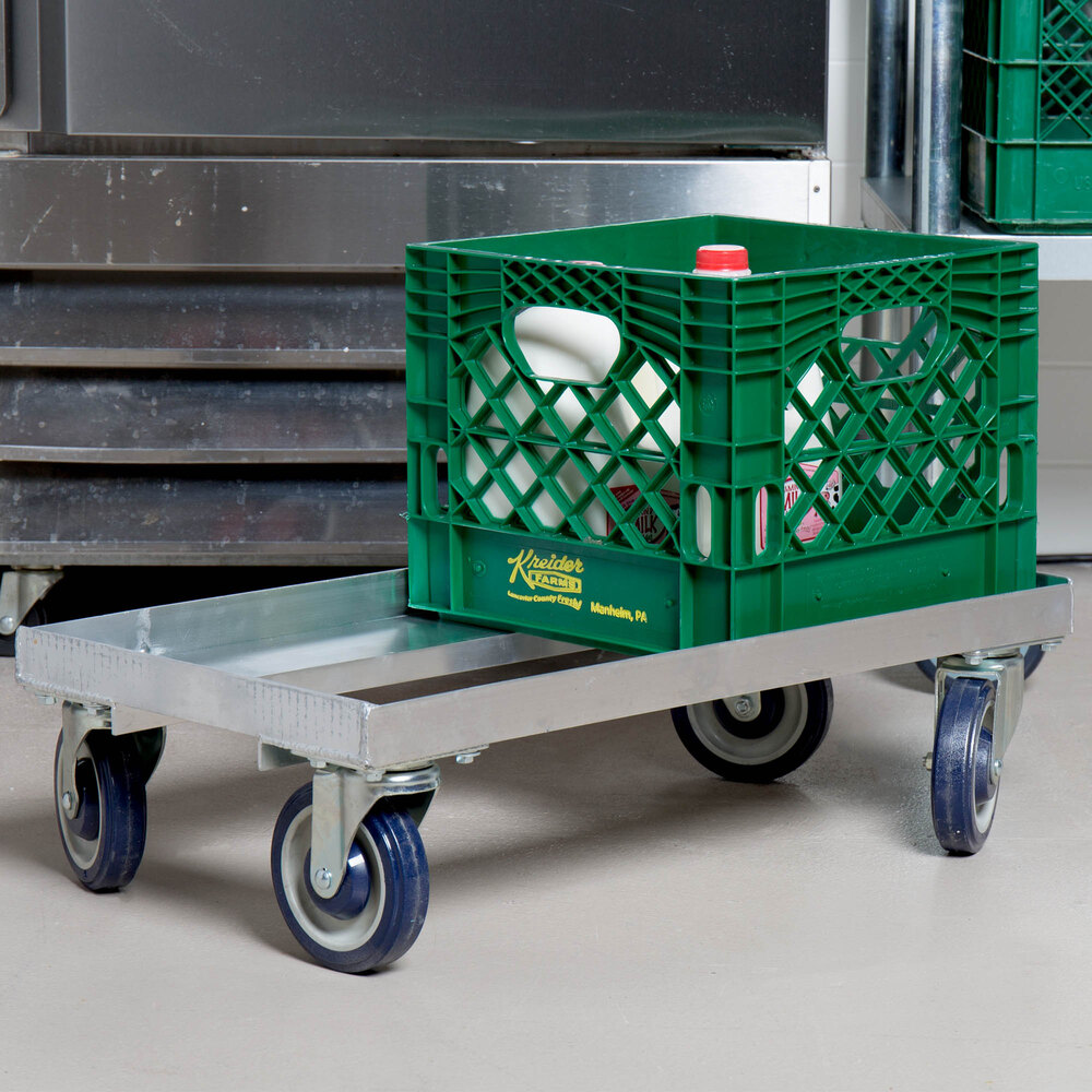 Channel MC1326 13" x 13" Milk Crate Dolly - 2 Stack Capacity