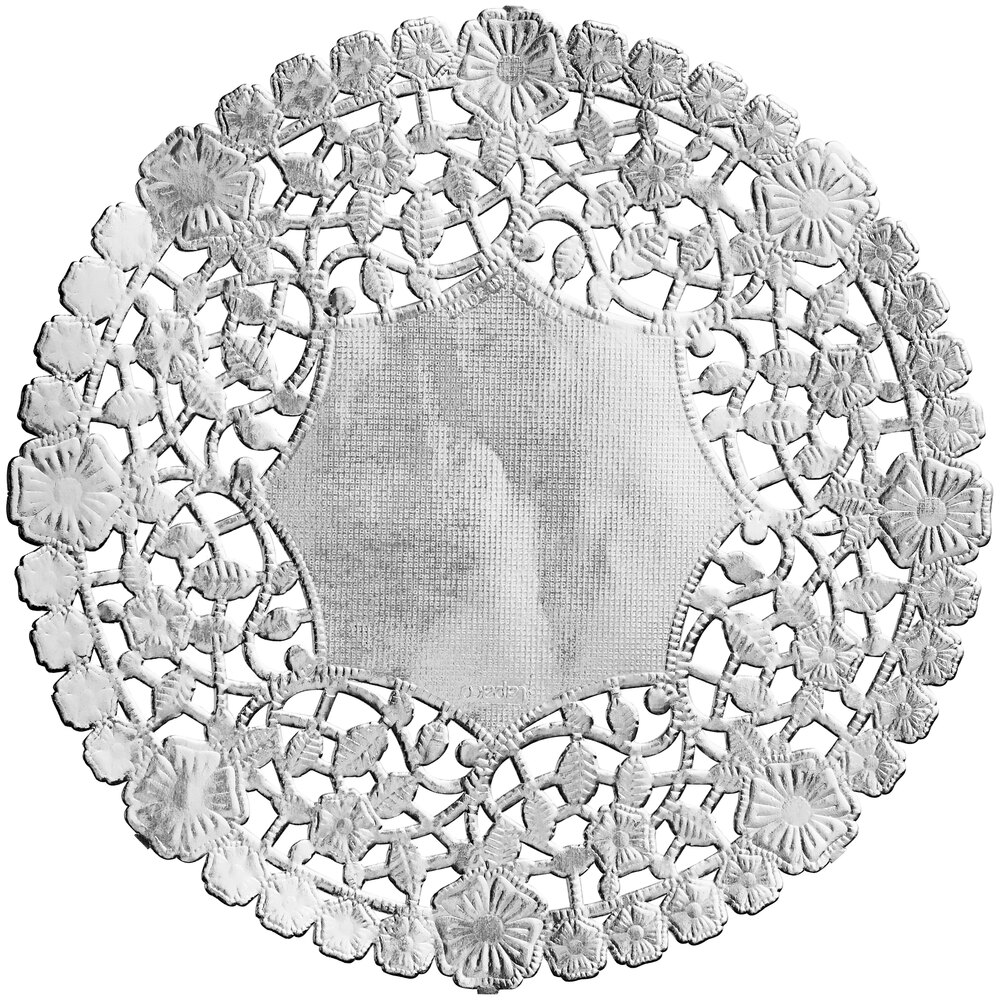 6" Silver Foil Lace Doily - 1,000/Case