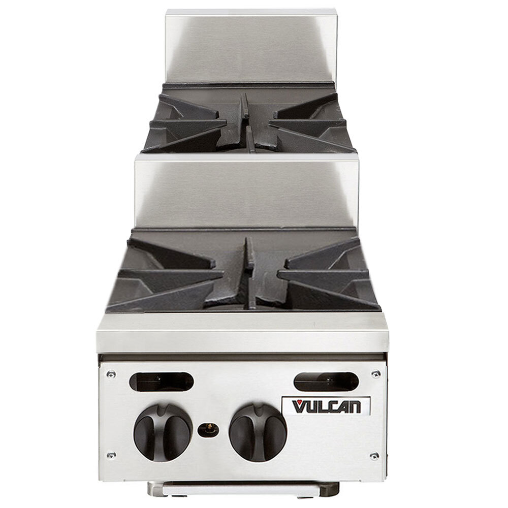 Vulcan VHP212U Natural Gas 12" 2 Burner Step Up Countertop Range ...