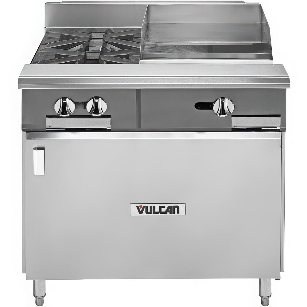 Vulcan V2BG18B-LP V Series Liquid Propane 36" 2 Burner Heavy-Duty ...