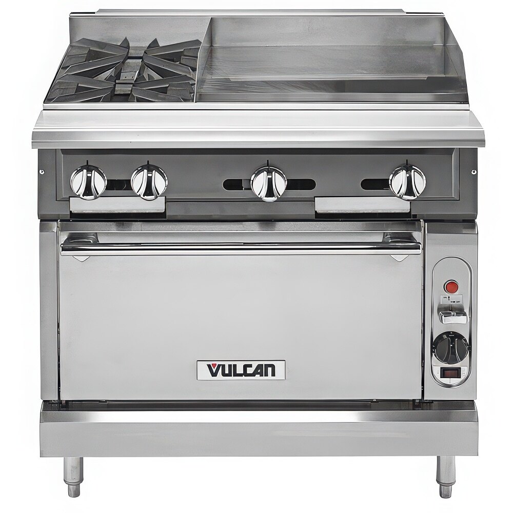 Vulcan V2BG4TS-NAT V Series Natural Gas 36" 2 Burner Heavy-Duty ...
