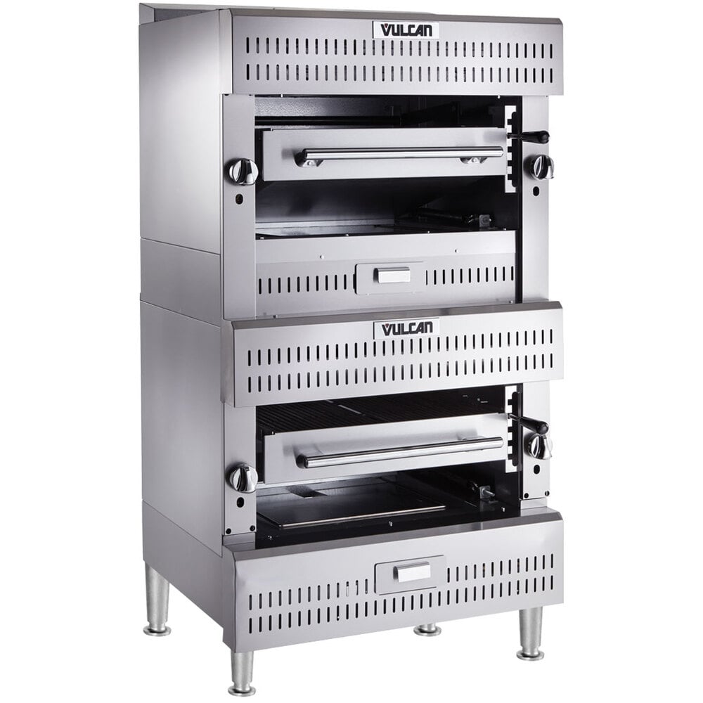 Vulcan VIB2-NAT Natural Gas Double Upright Infrared / Ceramic Broiler ...