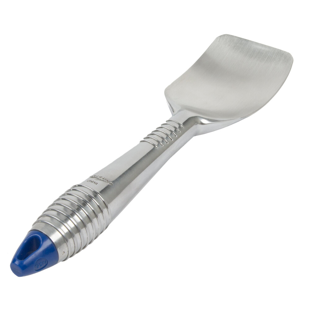 Vollrath 47270 10 1/8" Aluminum Blue Ice Cream Spade with Extended Handle