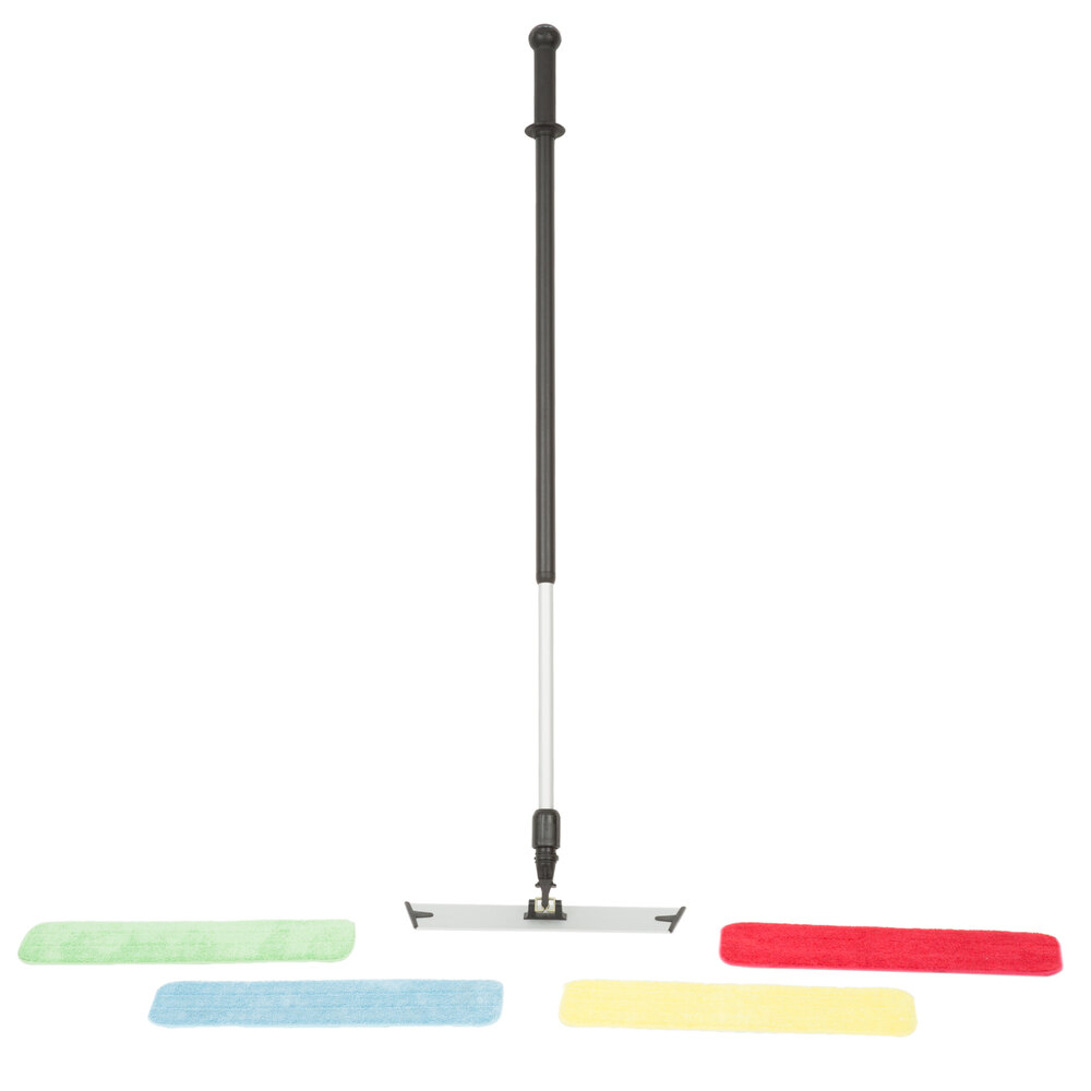 Lavex 18" Microfiber Wet / Dry Mop Kit with Color-Coded Pads