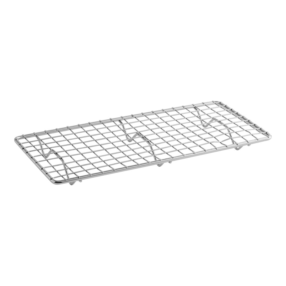 Choice 5" x 10" 1/3 Size Footed Pan Grate for Steam Table Pan