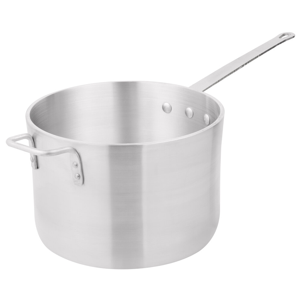 8 Qt. Heavy-Duty Aluminum Straight Sided Sauce Pan