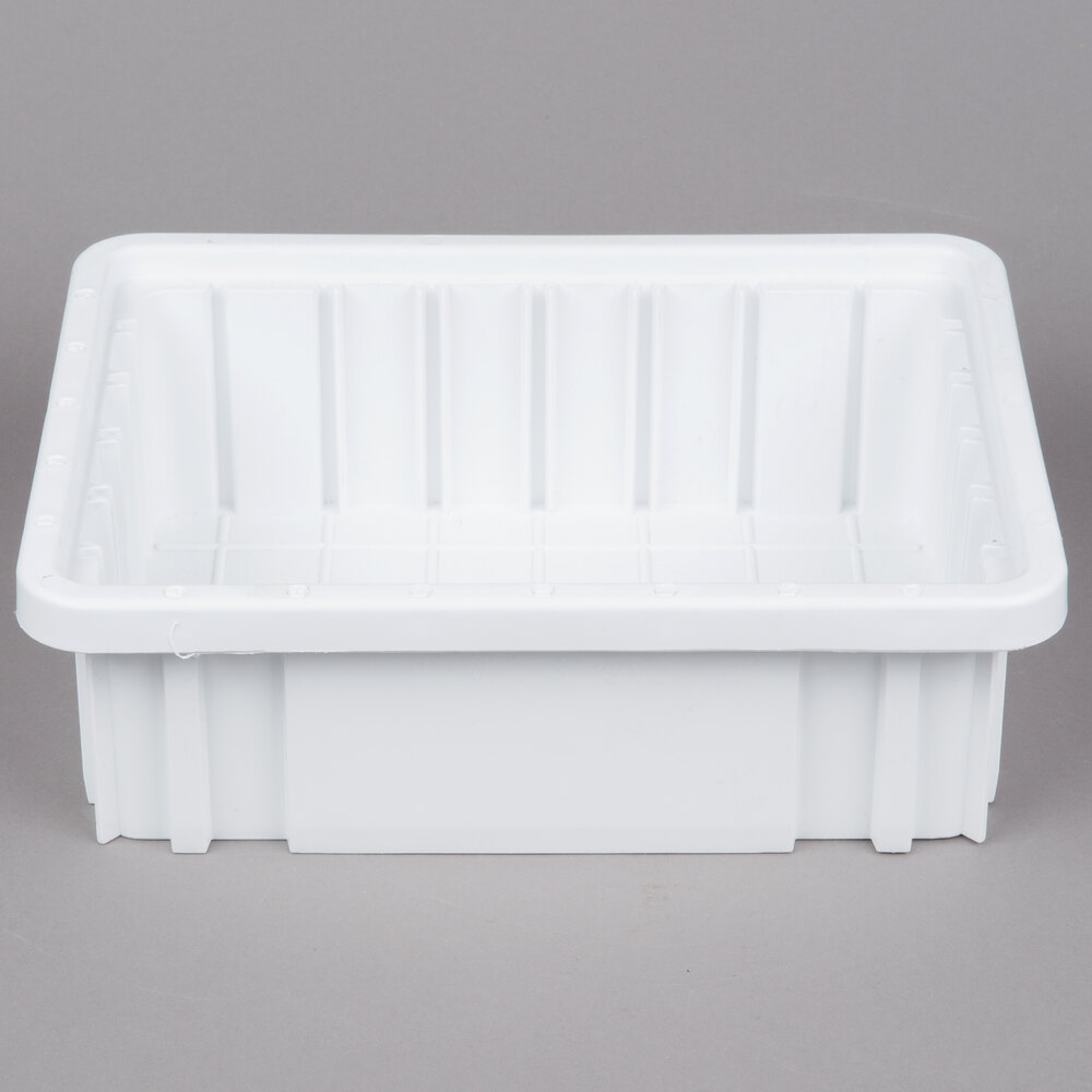 Metro MTB91035W 11" x 8" x 4" White Divider Tote Box