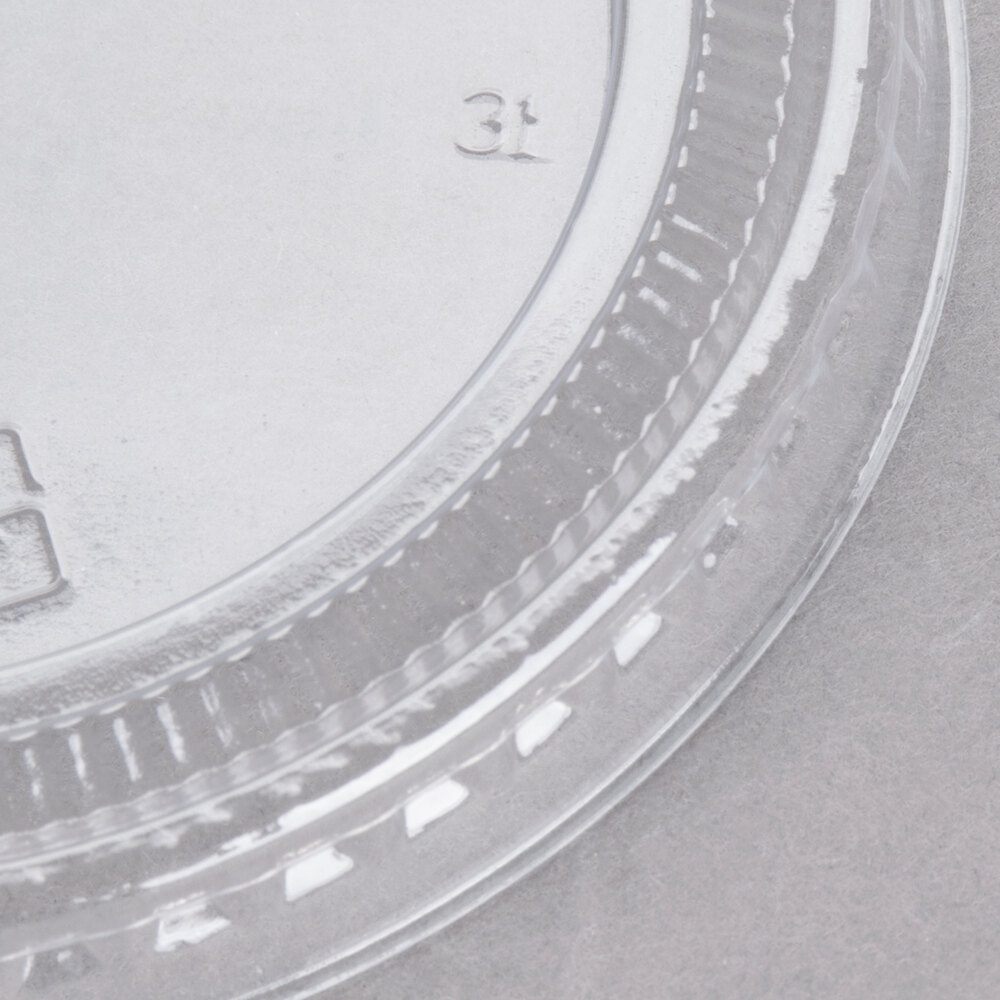 Choice 3.25-5 oz. Clear Plastic Lid - 50/Pack