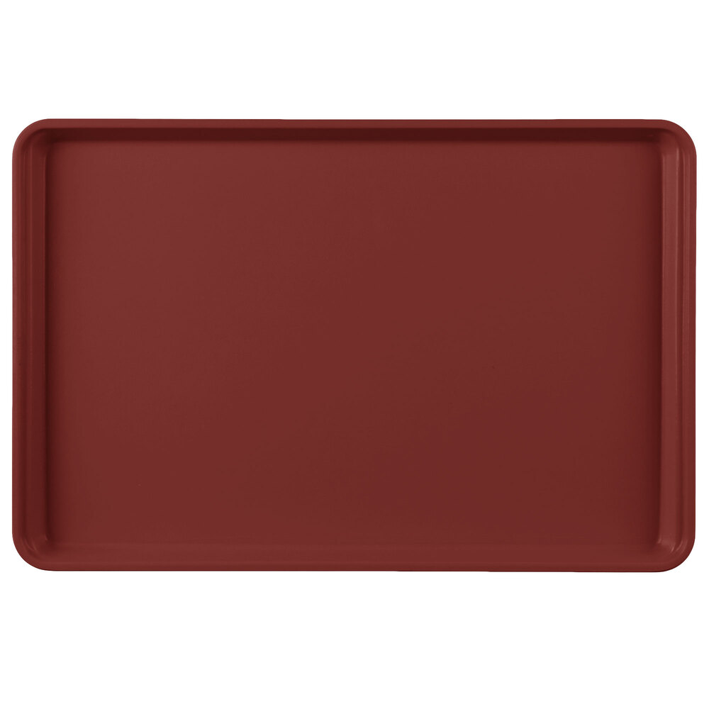 MFG Tray 334001 1247 12" x 18" Burgundy Fiberglass Supreme Display Tray