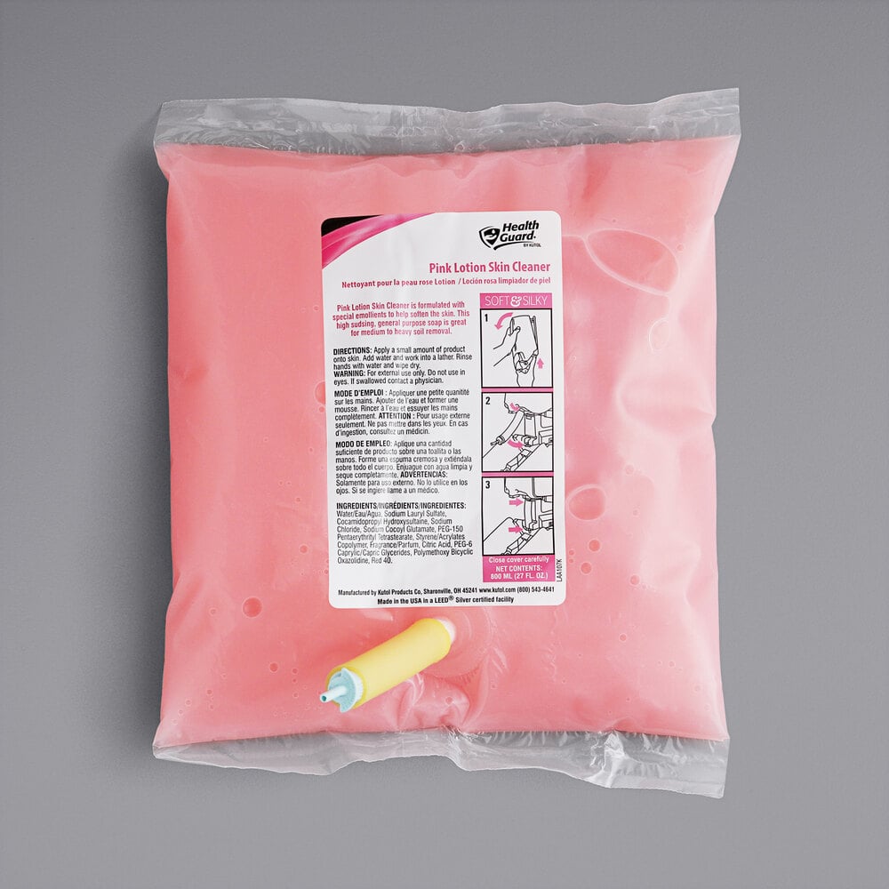 Kutol 5665 Health Guard 800 mL Boxless Bag-In-Box Pink Lotion Skin ...