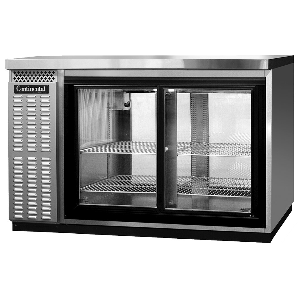 Continental Refrigerator BB50SNSSGDPT 50" Stainless Steel Shallow Depth ...