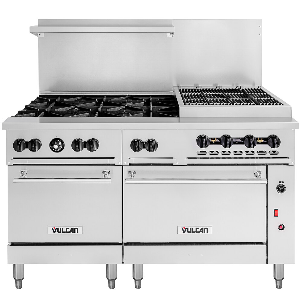Vulcan 60SC-6B24CBP Endurance Liquid Propane 6 Burner 60" Range with 24 ...
