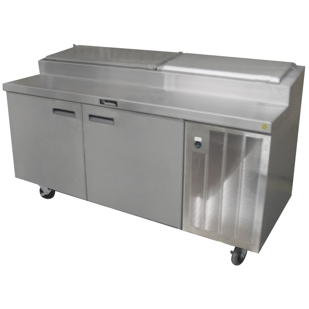 Delfield 18660PTBM 60" Two Door Refrigerated Pizza Prep Table