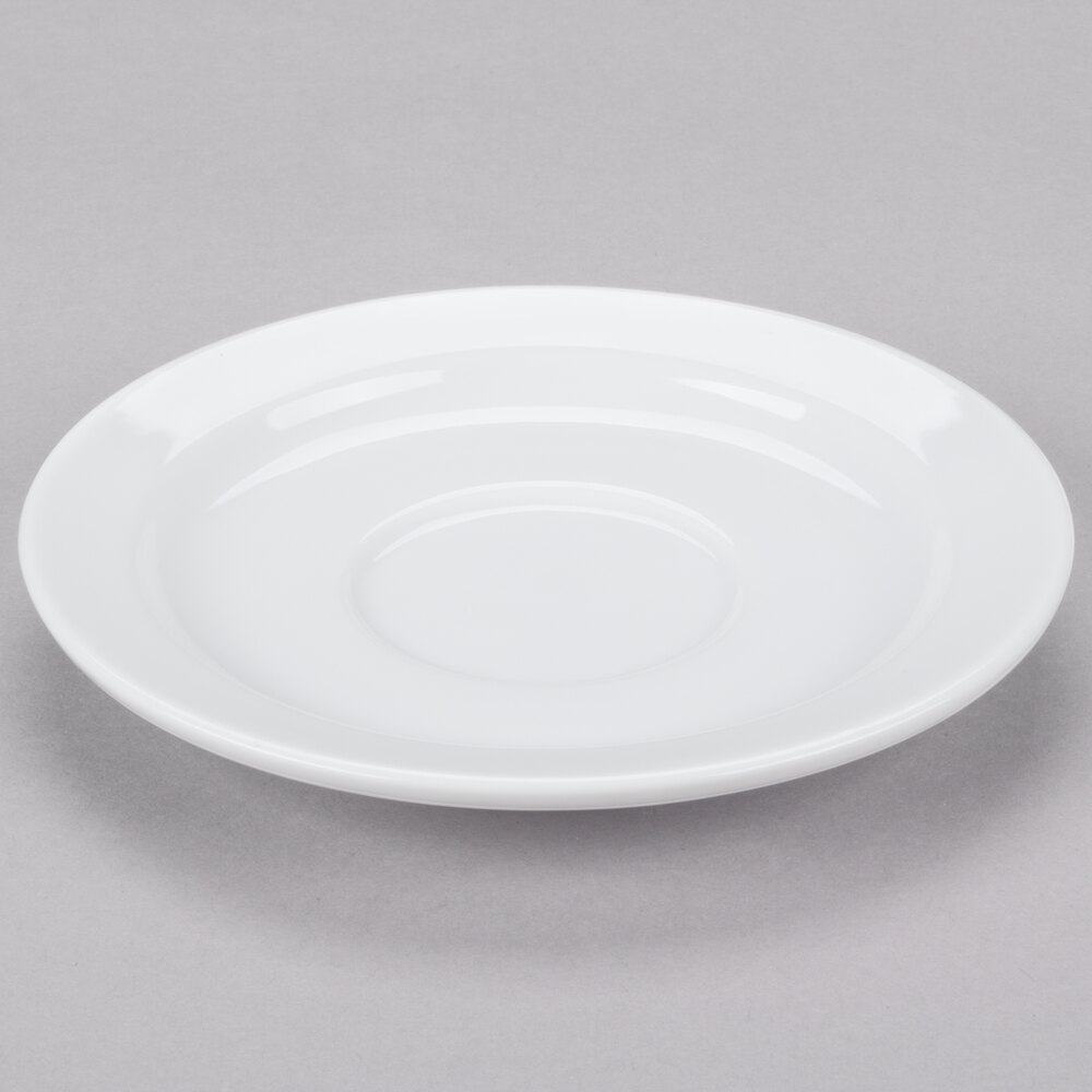 Libbey 911194017 Reflections 5 7/8" Aluma White Porcelain Tea Saucer ...