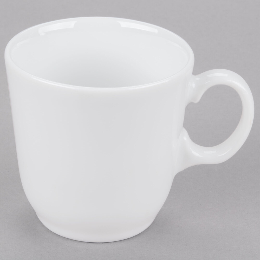 Libbey 911194030 Reflections 7 oz. Aluma White Porcelain Tall Tea Cup ...
