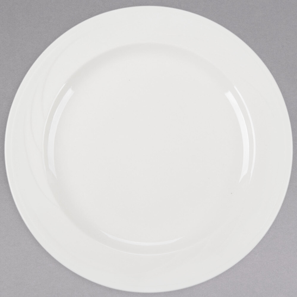 Libbey 950038867 Cascade 7 1/4" Ivory (American White) Round Medium Rim ...