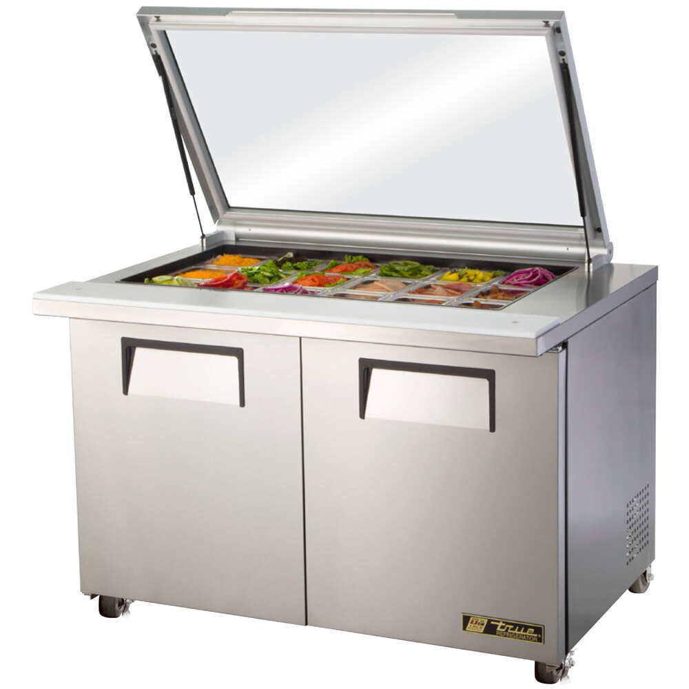 True TSSU-48-18M-B-FGLID 48" Mega Top Sandwich / Salad Prep ...