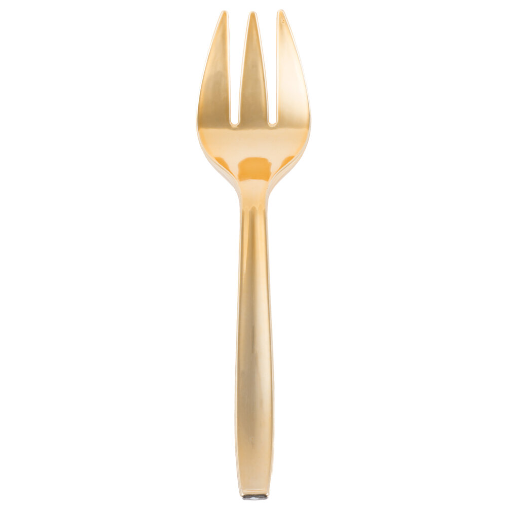 Fineline Golden Secrets 769 9" Gold Look Heavy Weight Serving Fork - 60 ...
