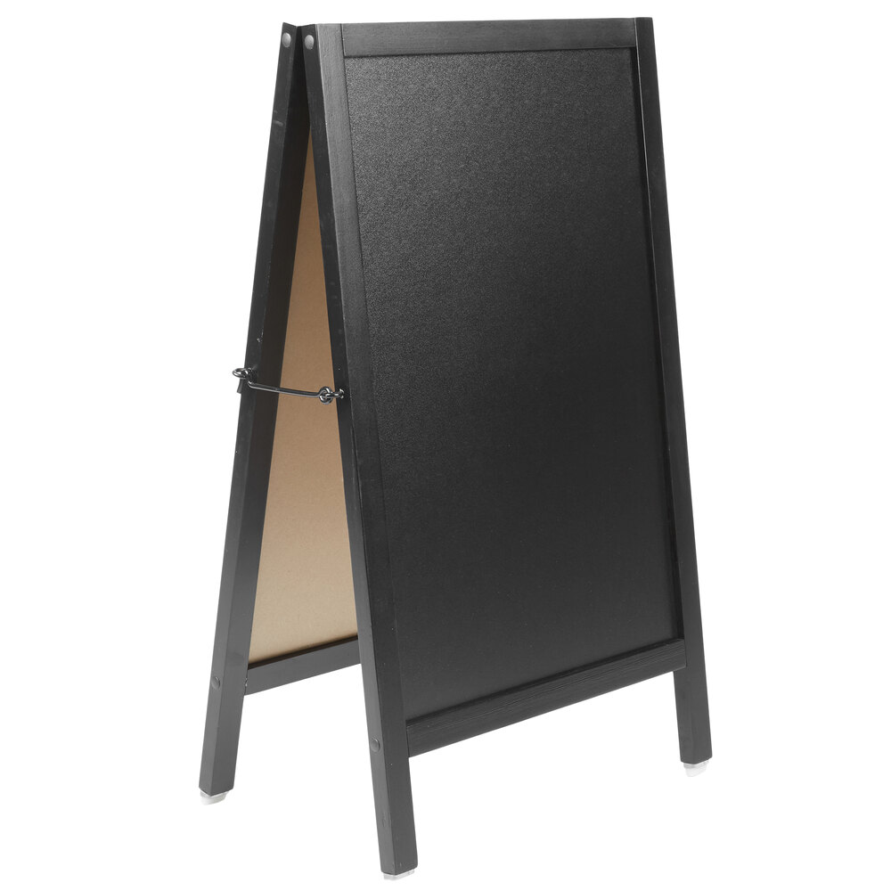 Choice A-Frame Chalkboard Sidewalk Sign - Black Wood - 20" x 34"