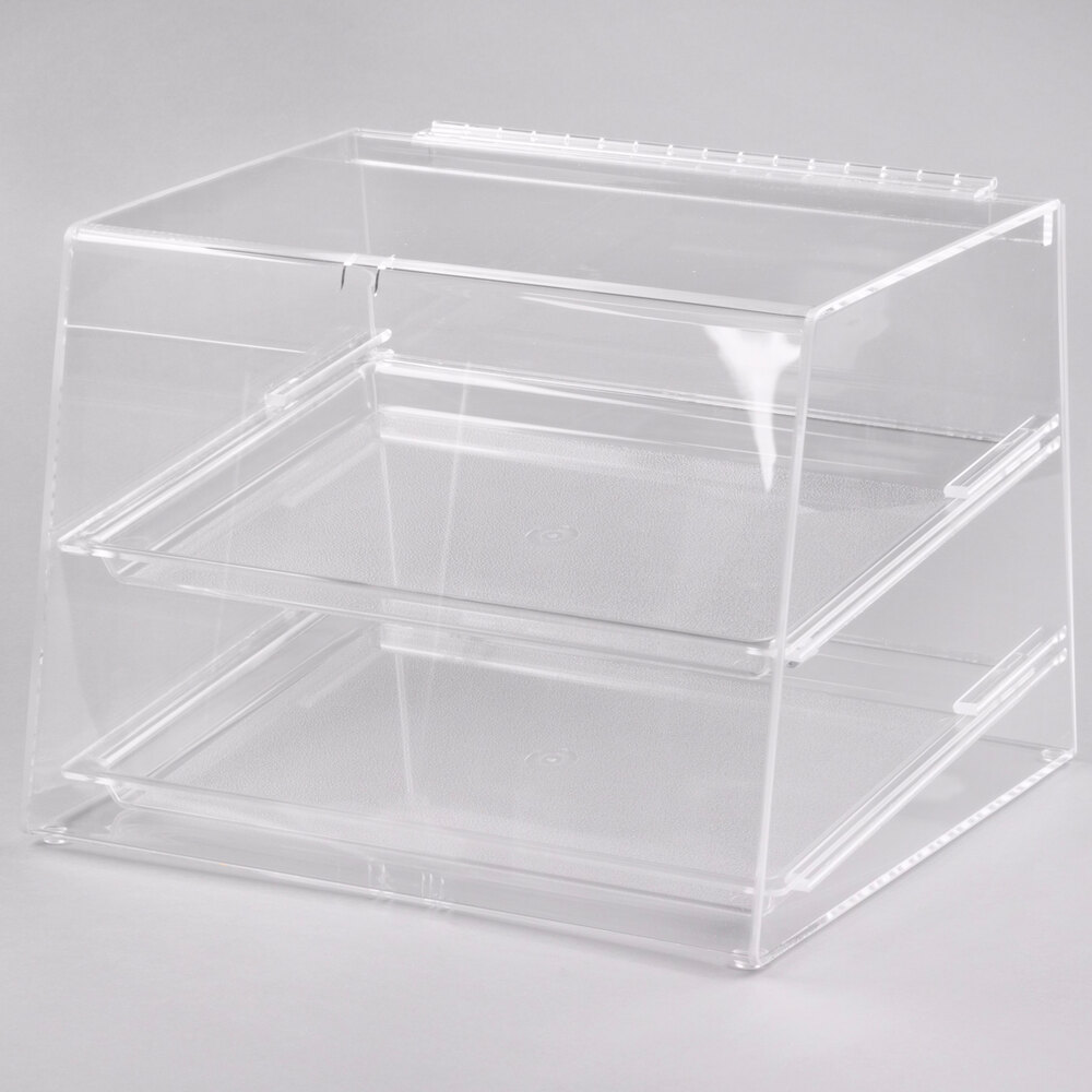 Cal-Mil 254 Classic Two Tier Acrylic Display Case with Rear Door - 15 ...