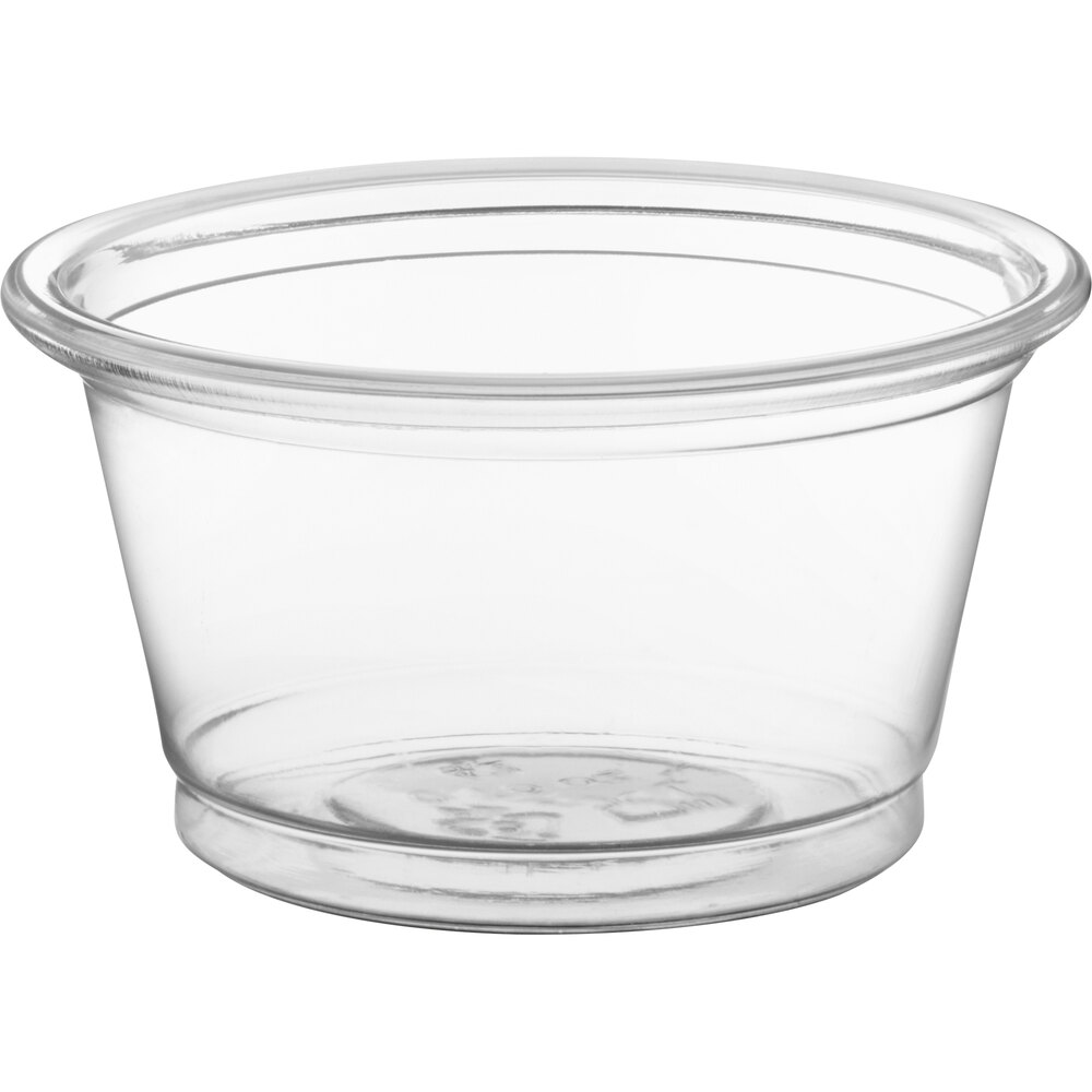 Choice 0.75 oz. Clear Plastic Souffle Cup / Portion Cup - 100/Pack