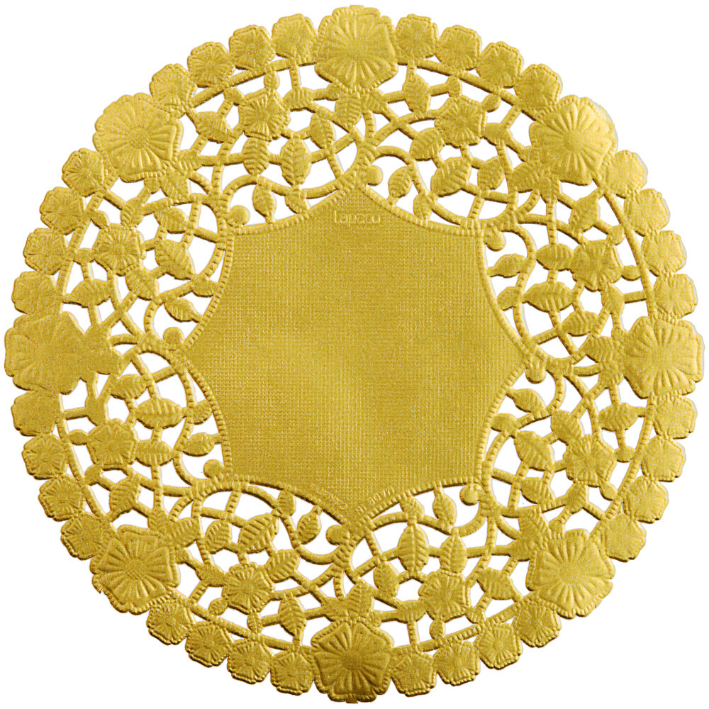 6" Gold Foil Lace Doily - 1,000/Case