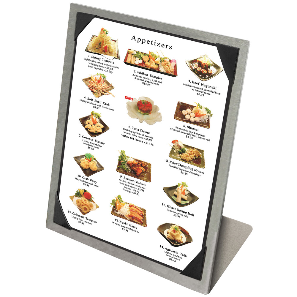 Menu Solutions MTPIX-811 Alumitique Aluminum Menu Tent with Picture ...