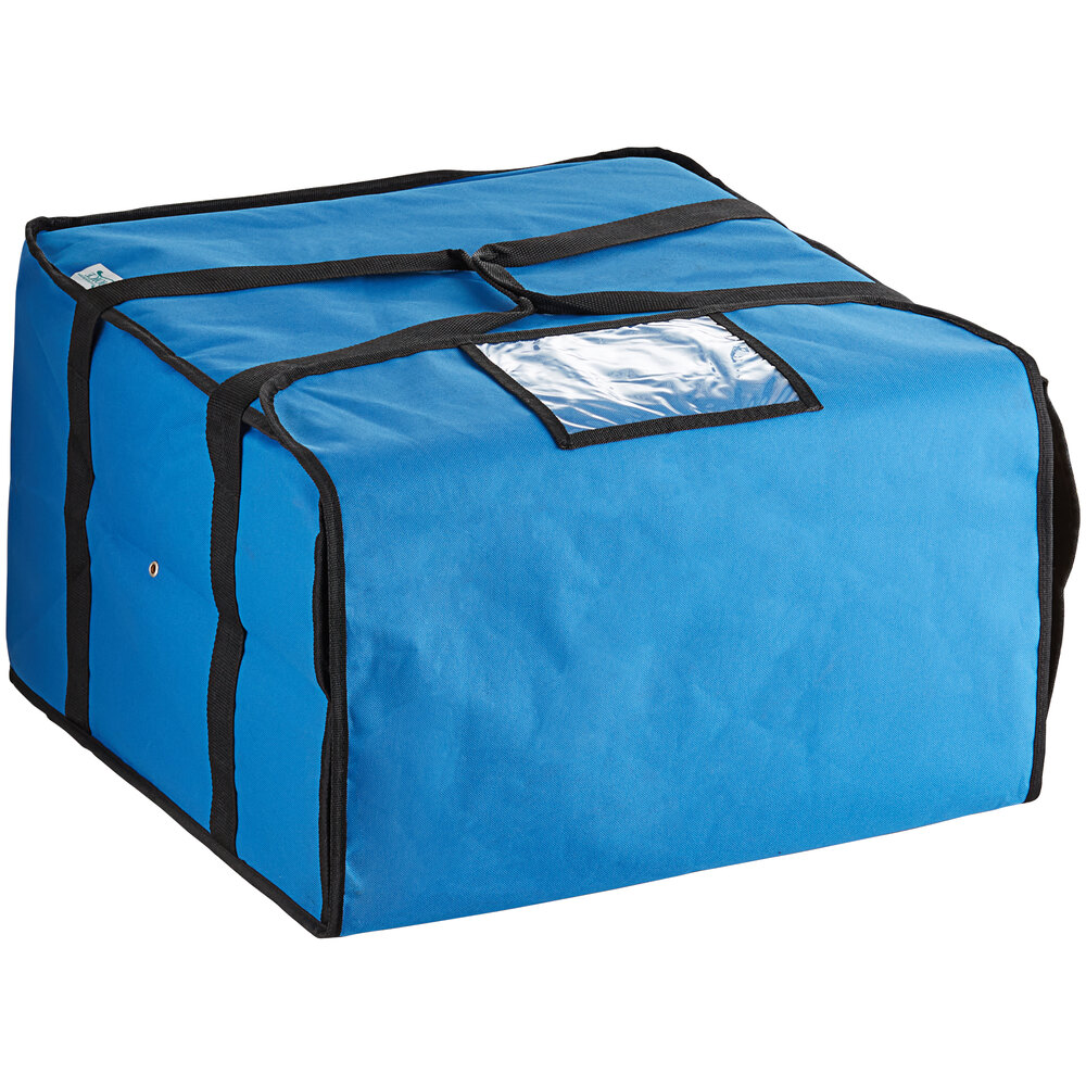 Choice Insulated Pizza Delivery Bag Blue Nylon 20 1/2" x 20 1/2" x 12 ...