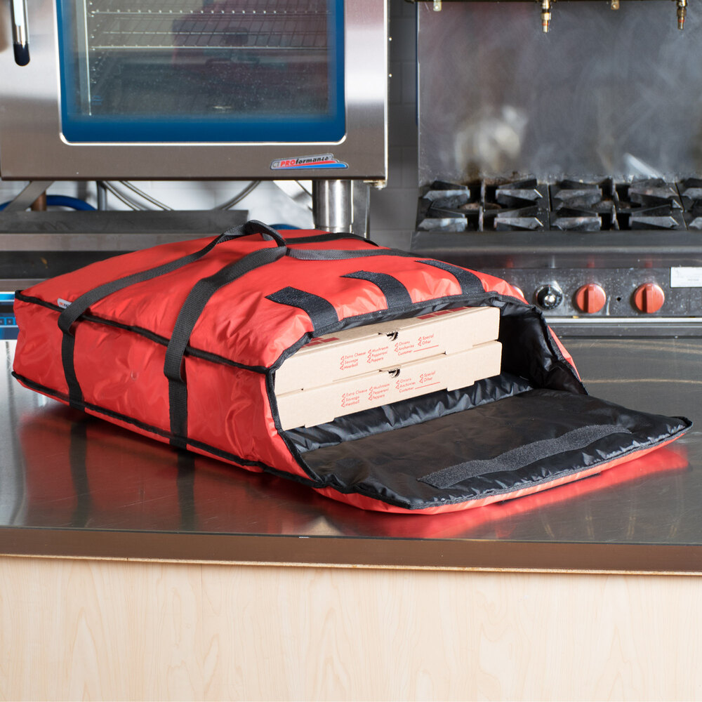 CaterGator Dash Insulated Pizza Delivery Bag Red Soft-Sided Heavy-Duty ...