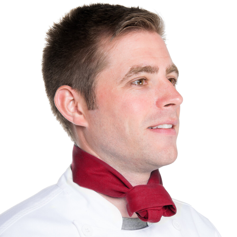 37" x 14" Burgundy Chef Neckerchief / Bandana