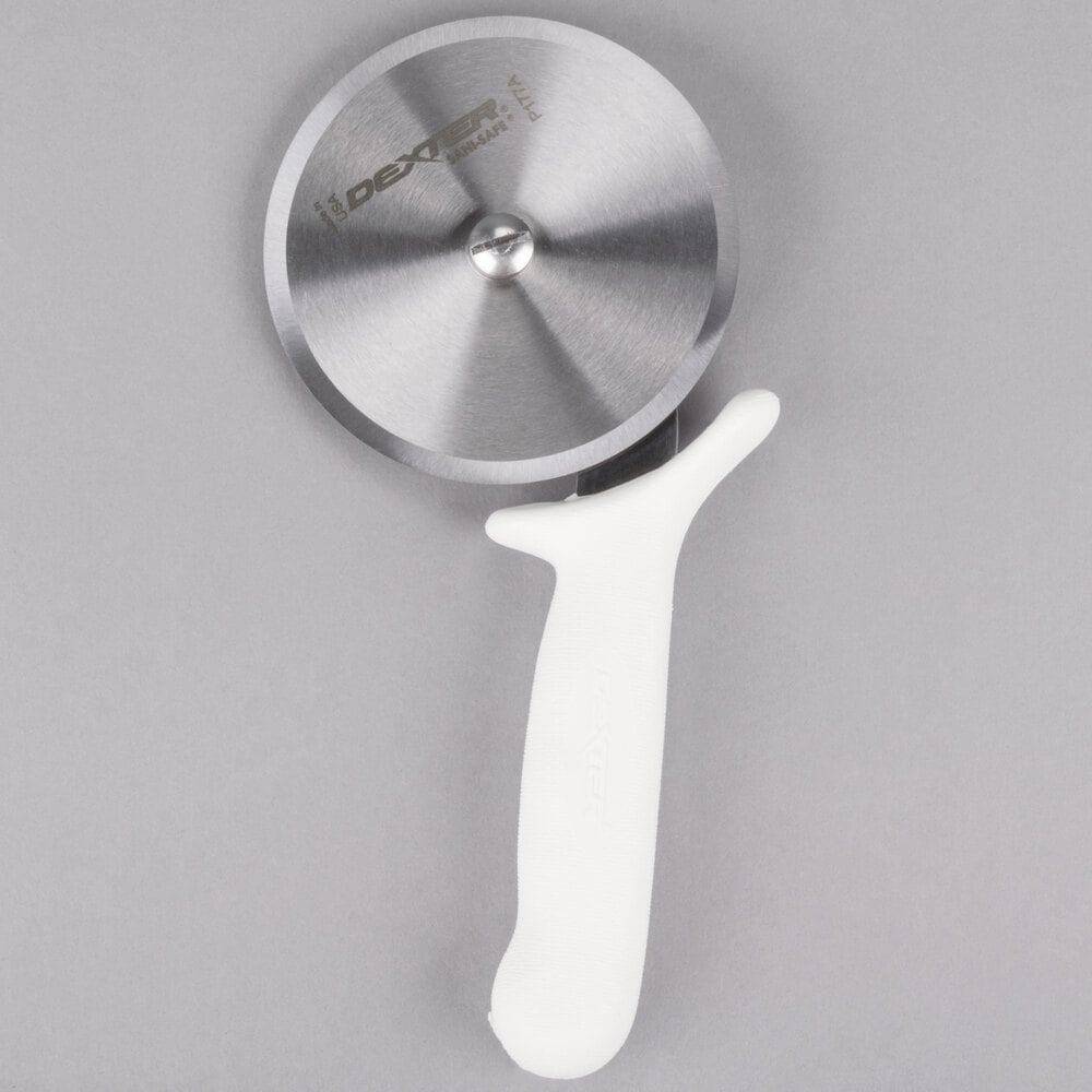 Dexter-Russell 18023 4" Sani-Safe White Handle Pizza Cutter