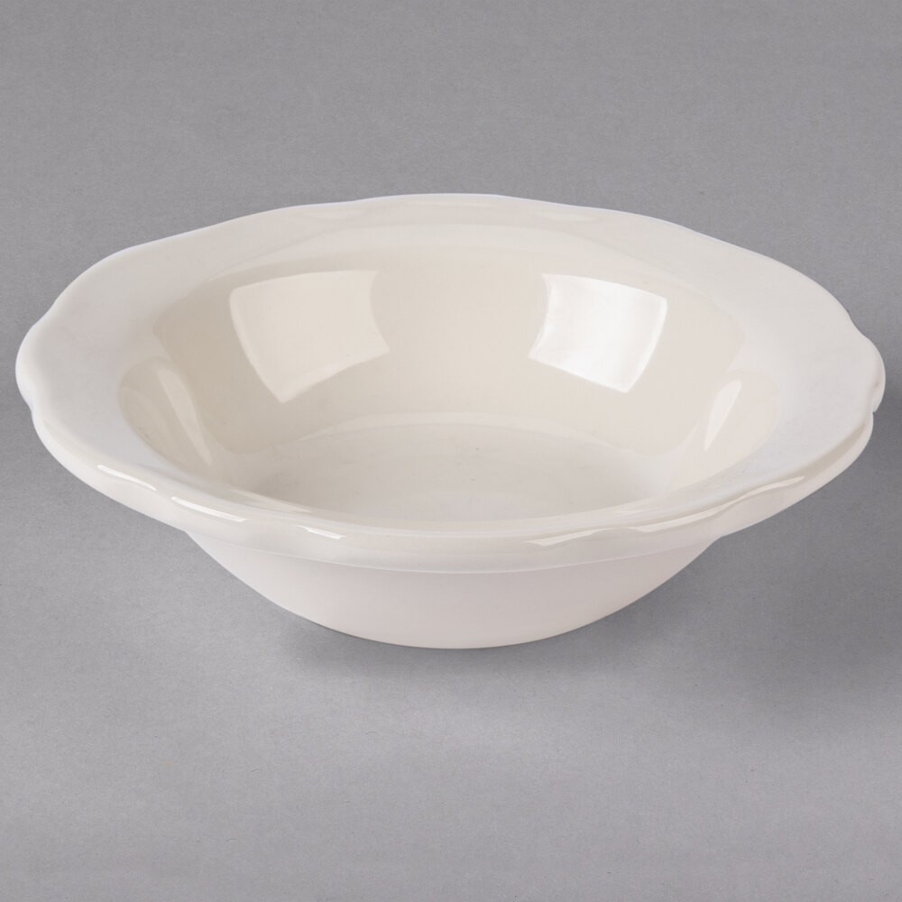 Tuxton TSC-010 Shell 8 oz. Eggshell Scalloped Edge China Grapefruit ...