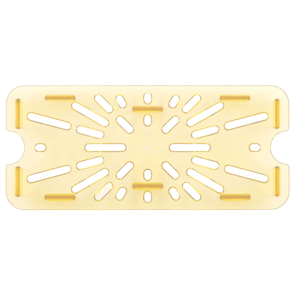 Cambro 30HPD150 1/3 Size Amber High Heat Drain Tray