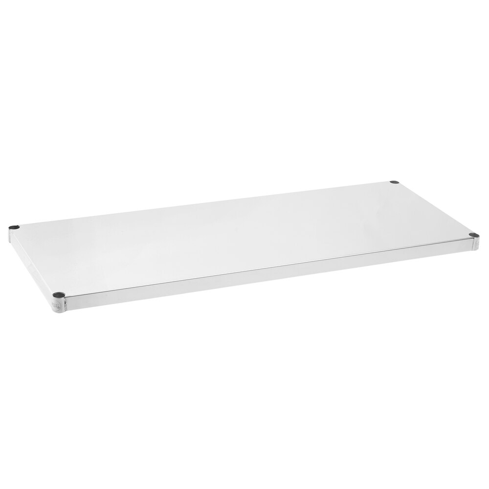 Regency 18" x 48" NSF Stainless Steel Solid Shelf