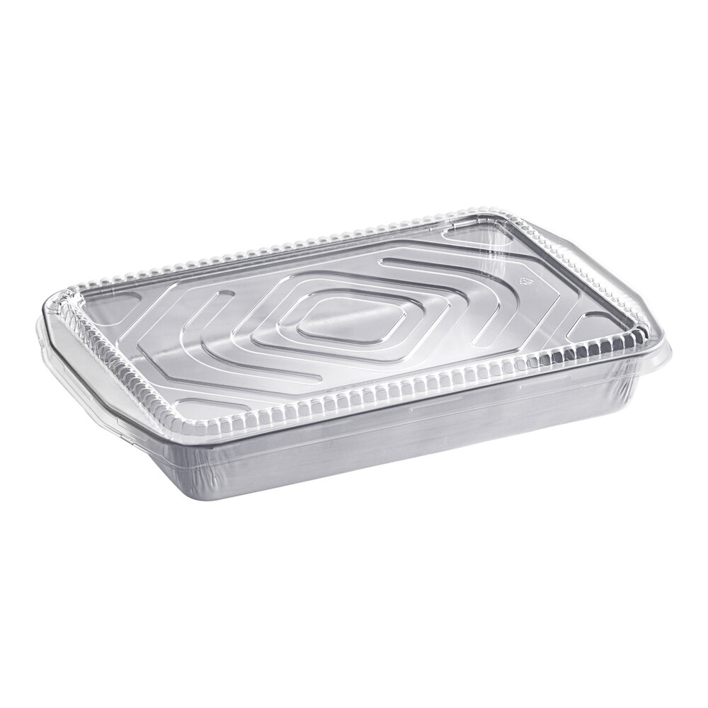 Durable Packaging 9664-SL-25 Smoothwall Silver Extra Large Entree ...