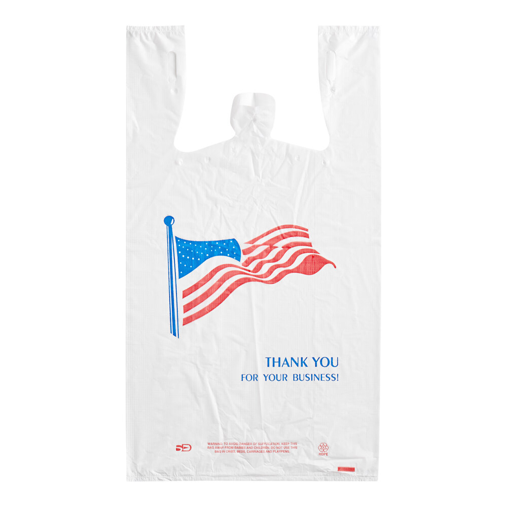 American Flag Plastic Bags - 500/Case | WebstaurantStore