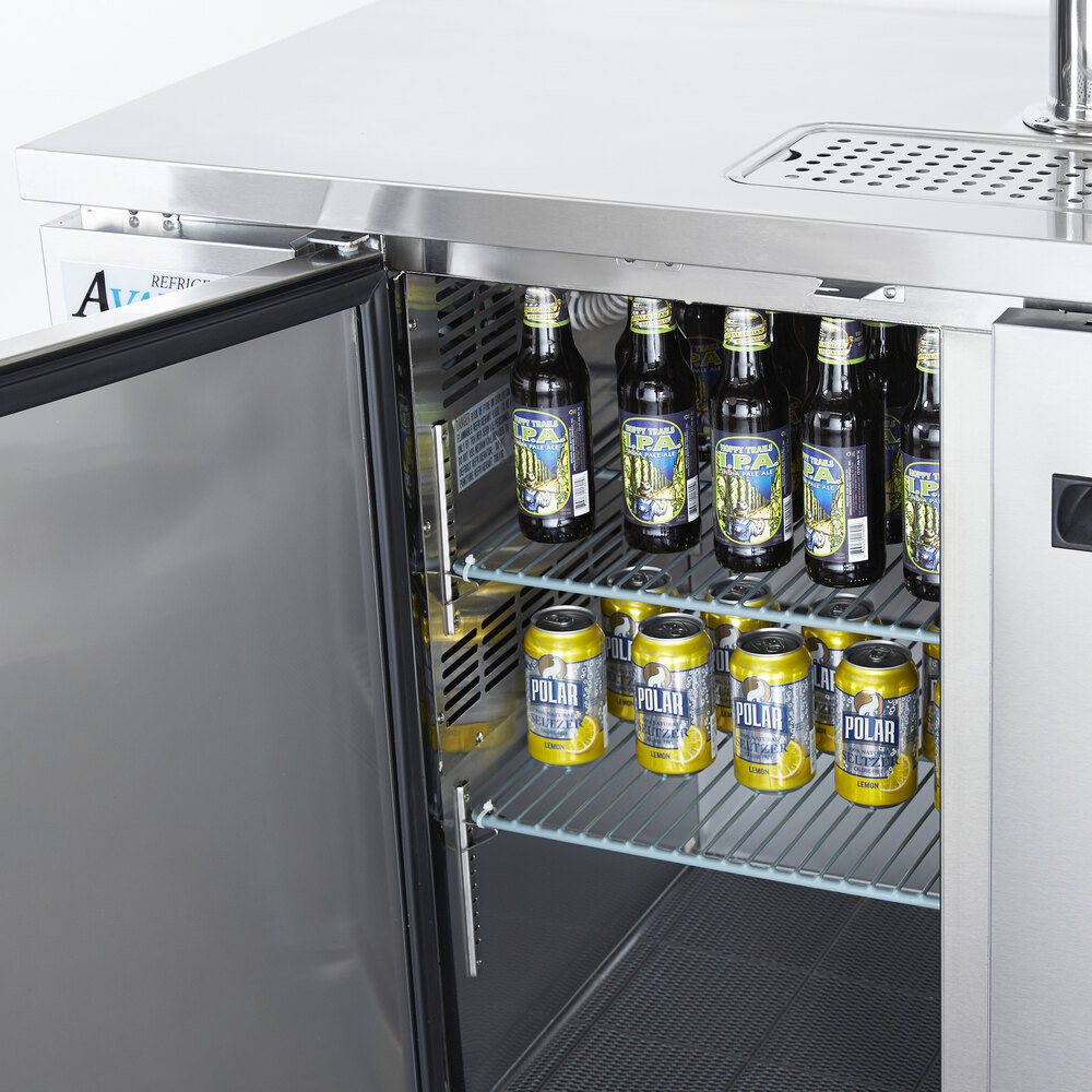 Avantco UDD-48-HC-S Double Tap Kegerator Beer Dispenser -Stainless ...