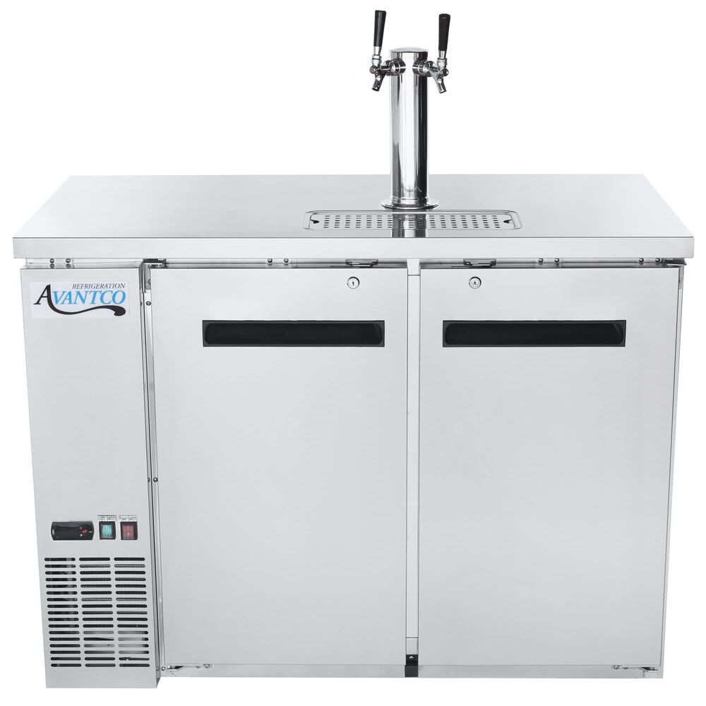 Avantco UDD-48-HC-S Double Tap Kegerator Beer Dispenser -Stainless ...