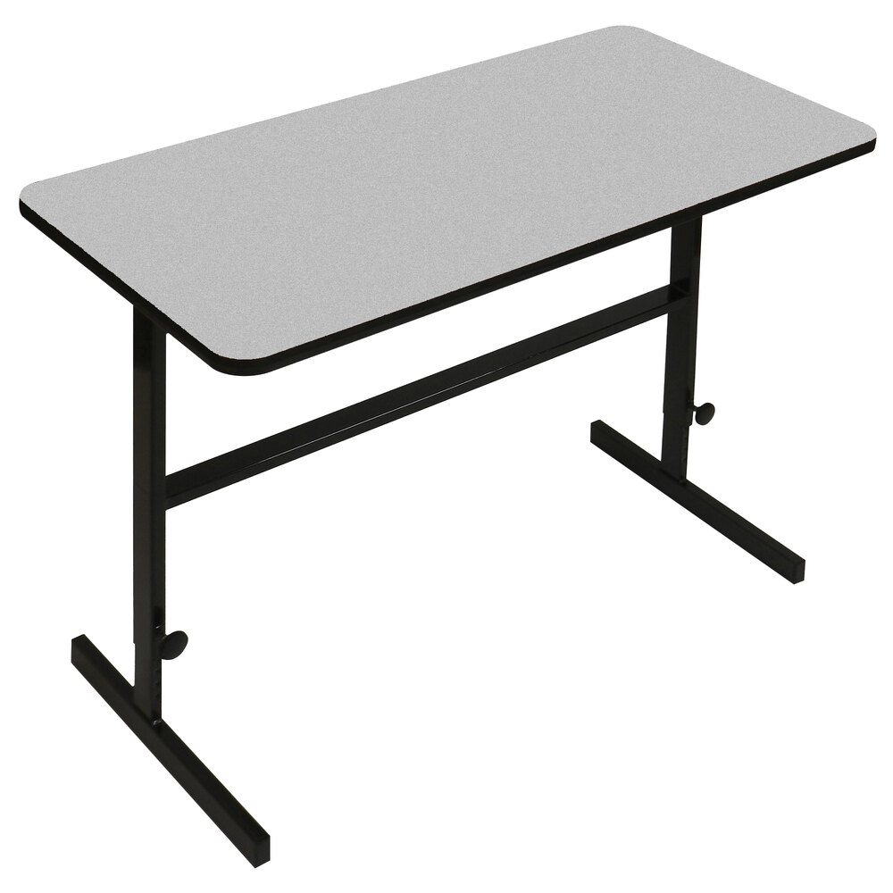 Correll 24" x 48" Gray Granite High Pressure Laminate Top Adjustable ...