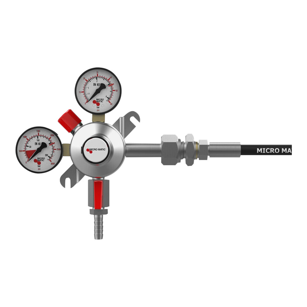 Micro Matic 842WM6 Premium Plus Double Gauge Wall Mount Primary CO2 ...